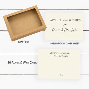 50 Advice and Wishes Cards in Keepsake Kraft Box, Engagement Gift, GL1 ...