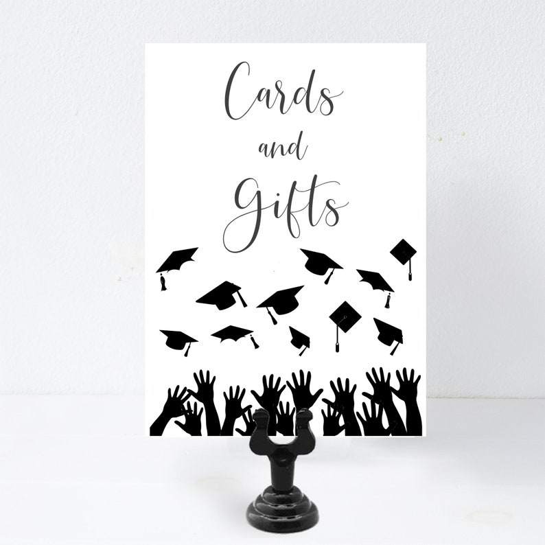 Graduation Signs Cards and Gifts Table Sign With Sign Stand - Etsy