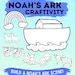 Noah's Ark Cut and Paste Craft: Bible Story Activity (PDF) - Etsy