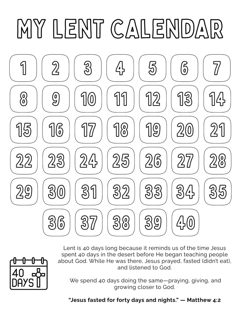 Lent Coloring Packet for Kids | 15-page Christian Printable | Scripture ...