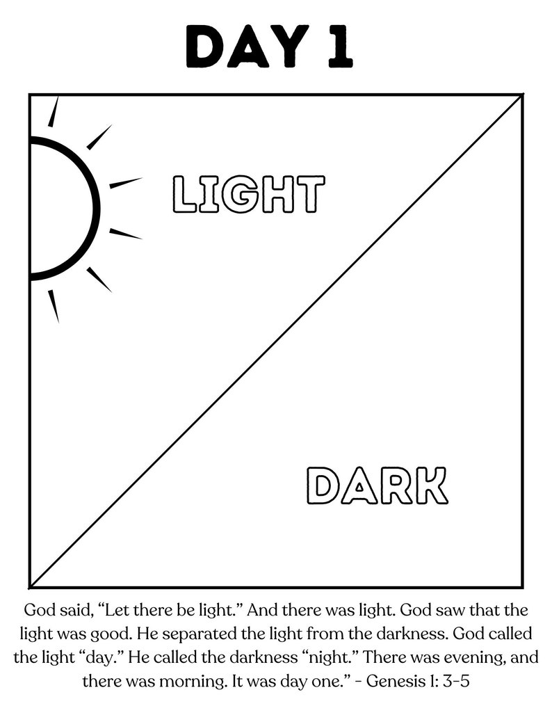 Creation Coloring Interactive| Bible Activity for Kids | Preschool ...