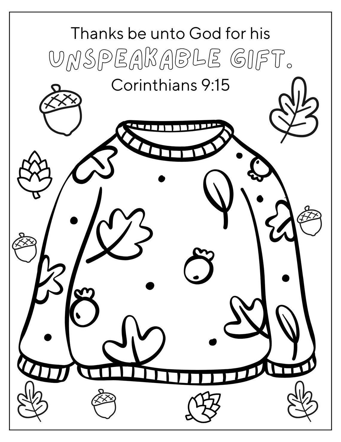 Thanksgiving Bible Verse Coloring Pages - Etsy