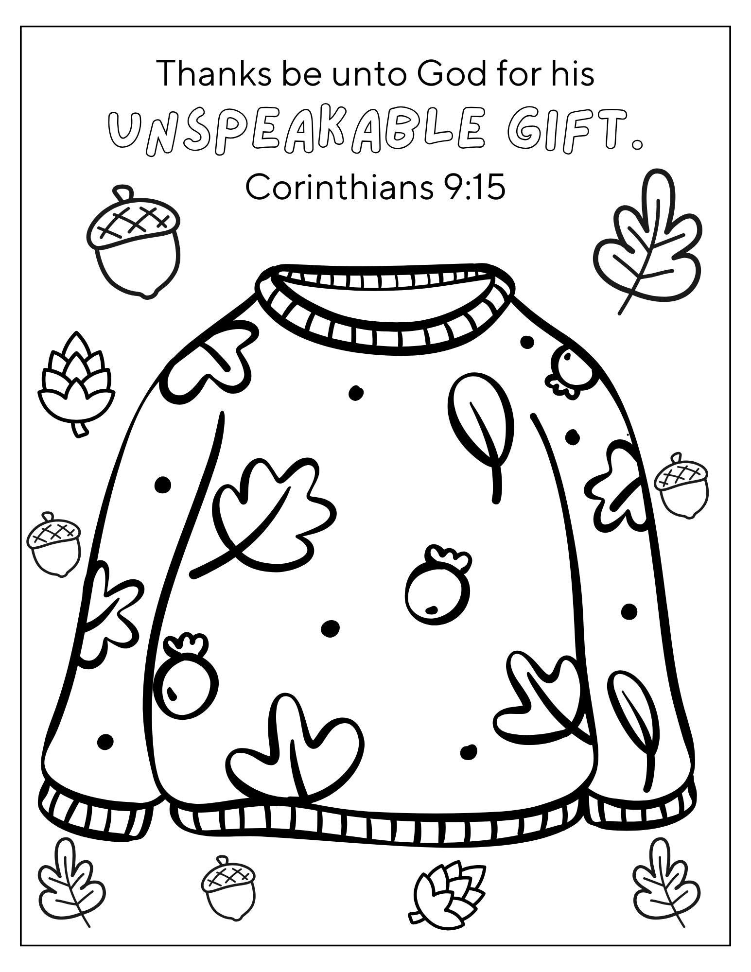Thanksgiving Bible Verse Coloring Pages - Etsy