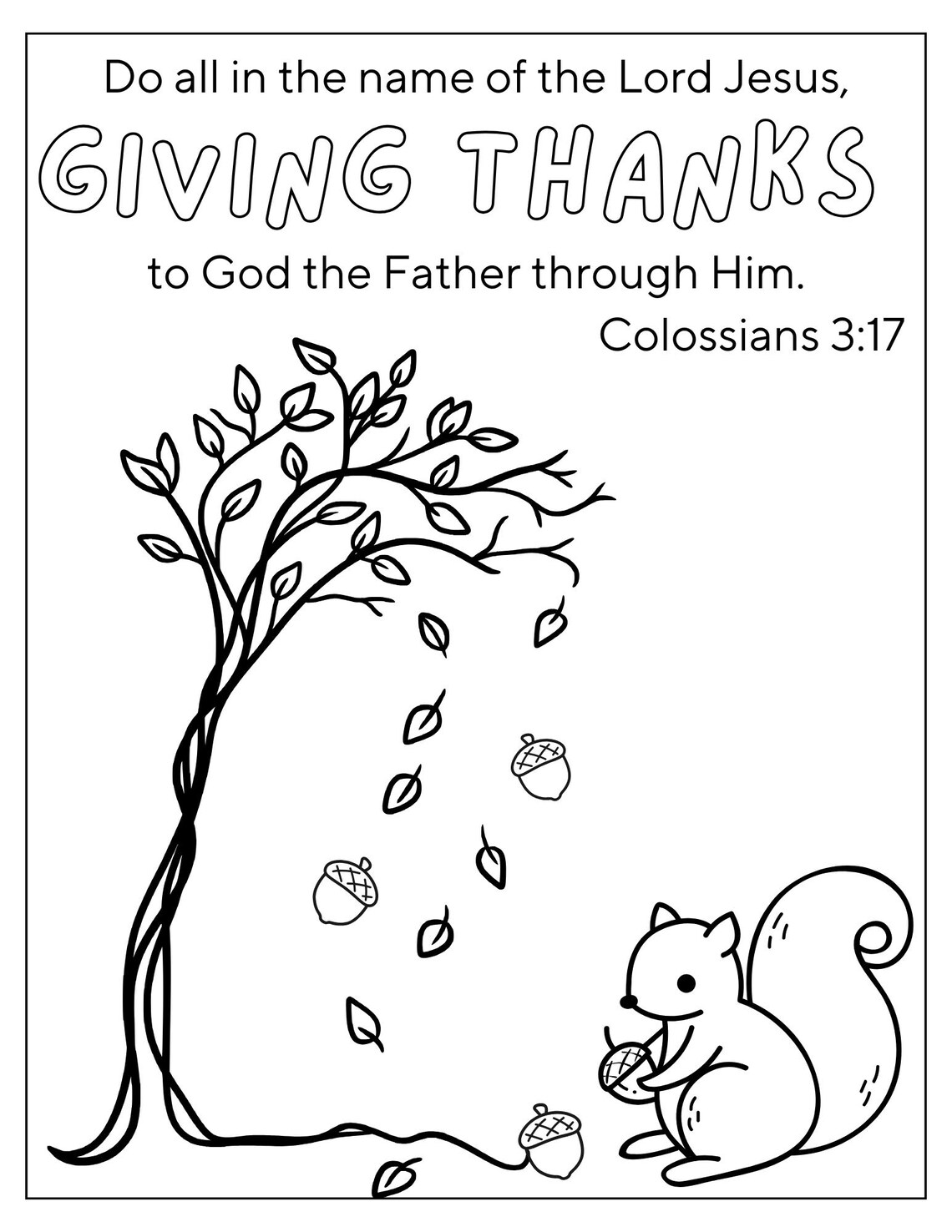 Thanksgiving Bible Verse Coloring Pages - Etsy