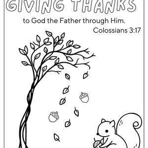 Thanksgiving Bible Verse Coloring Pages - Etsy