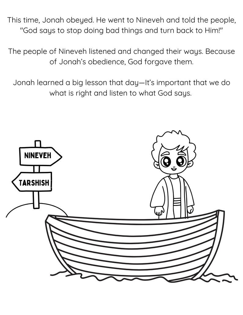 Jonah and the Whale Activity Pack | Bible Story Coloring Pages, Cut-and ...