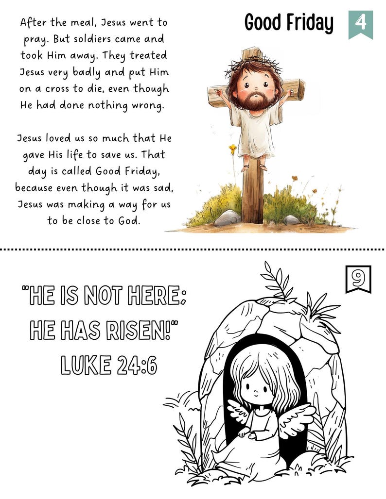 Holy Week/easter Flip Book for Kids - Etsy