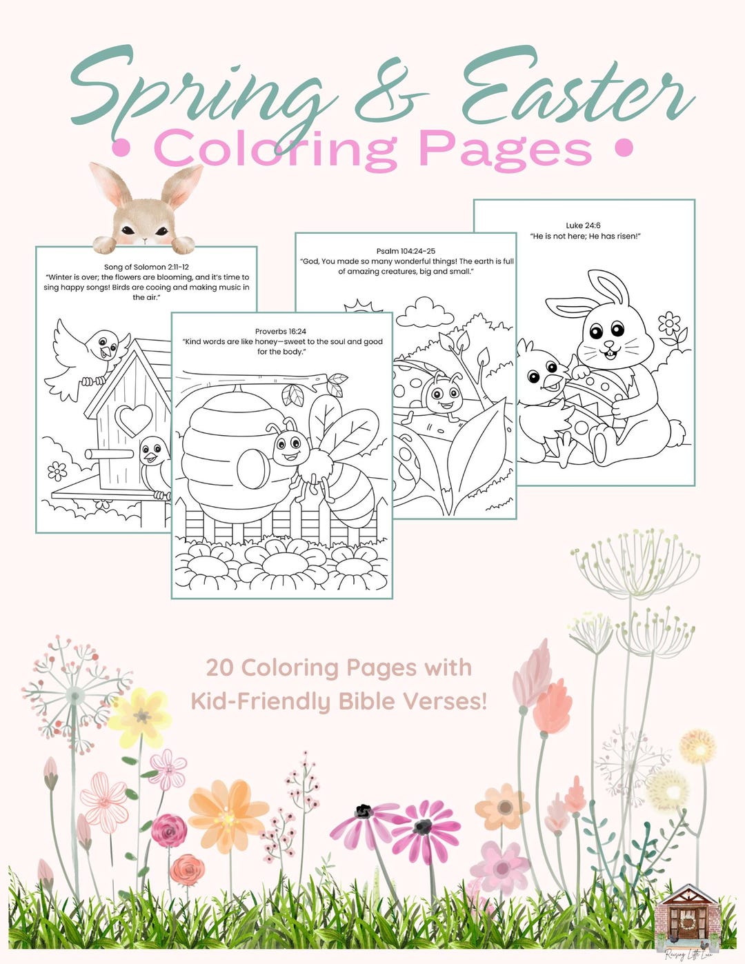 20 Bible Verse Coloring Pages for Kids - Spring, Easter & Earth Day ...