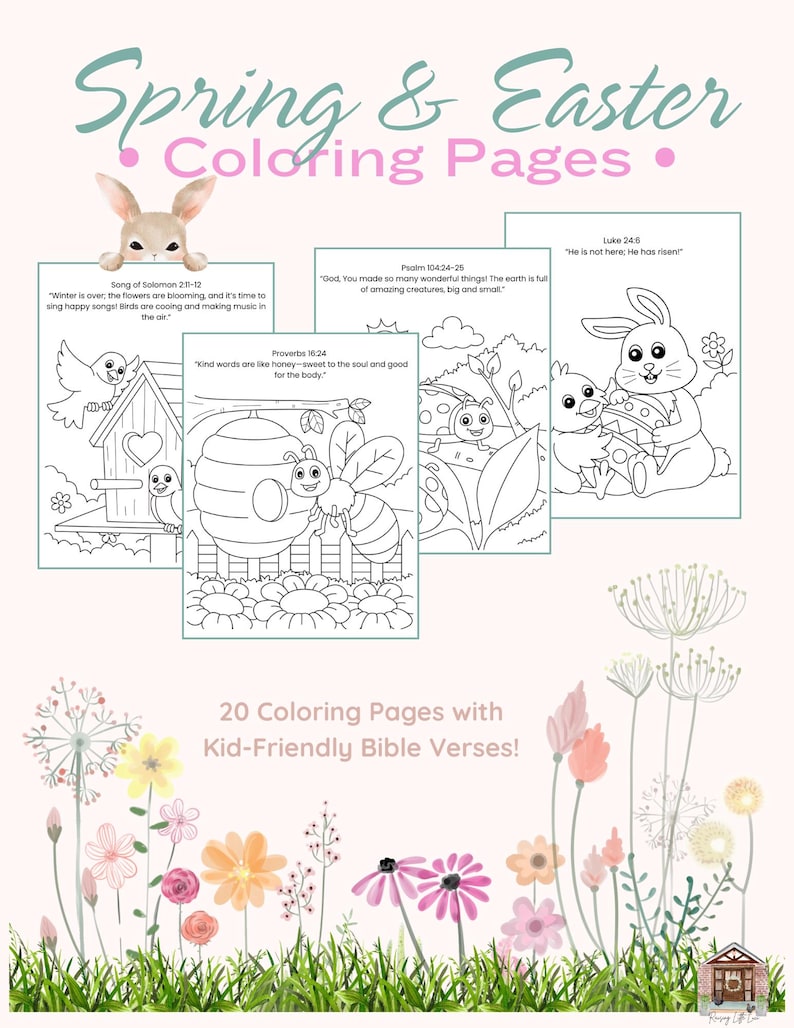 20 Bible Verse Coloring Pages for Kids - Spring, Easter & Earth Day ...