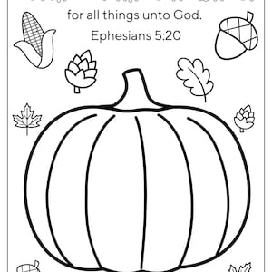 Thanksgiving Bible Verse Coloring Pages - Etsy