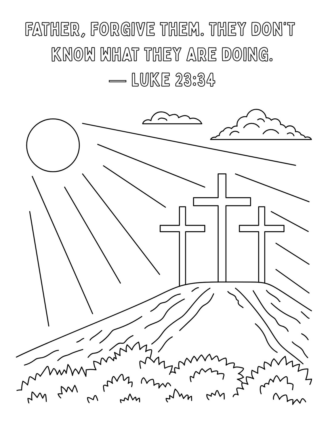 Lent Coloring Packet for Kids | 15-page Christian Printable | Scripture ...