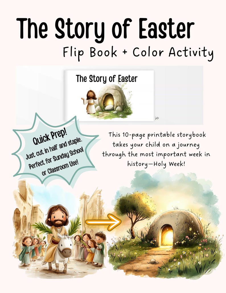 Holy Week/easter Flip Book for Kids - Etsy