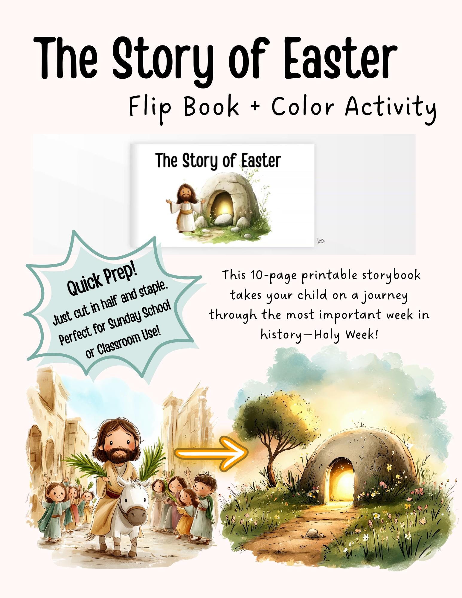 Holy Week/easter Flip Book for Kids - Etsy
