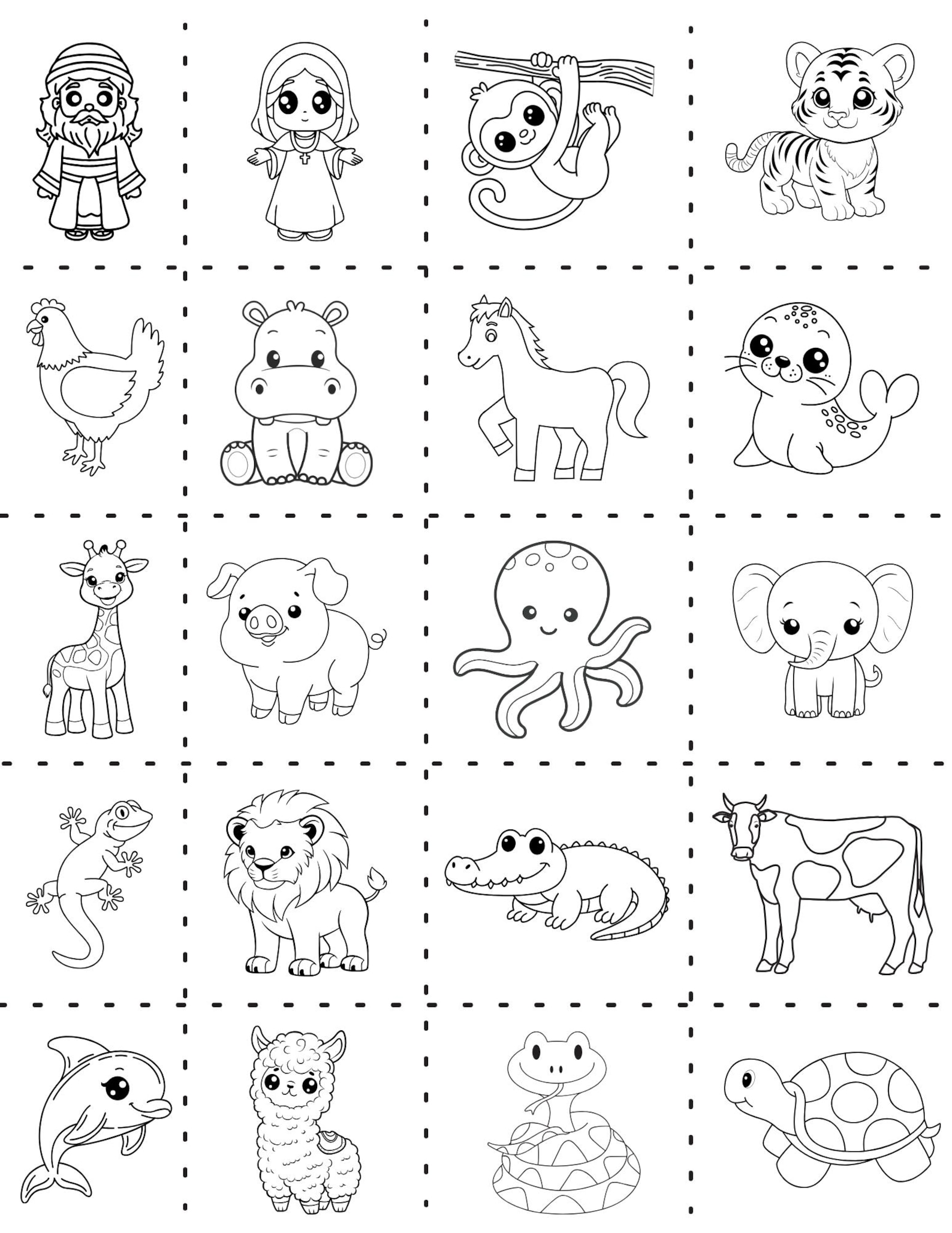 Noah's Ark Cut and Paste Craft: Bible Story Activity (PDF) - Etsy