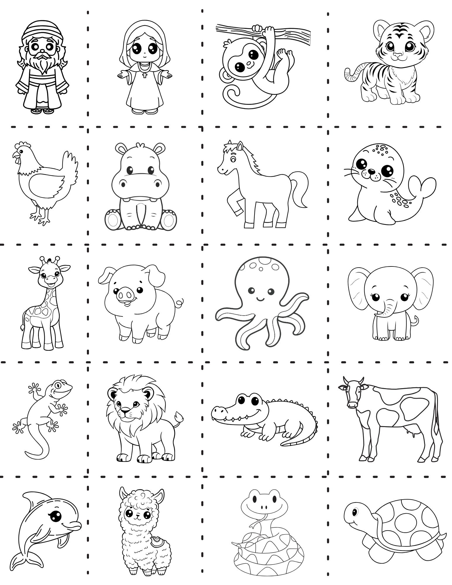 Noah’s Ark Cut and Paste Craft | Bible Story Printable | Christian ...