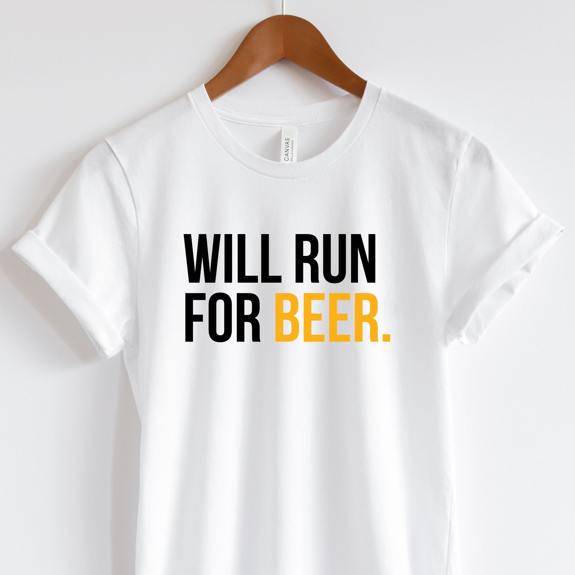 Will Run for Beer Shirt, Beer Lovers Tee, Gift for Runner, Running Humor T-shirt, Marathon ...