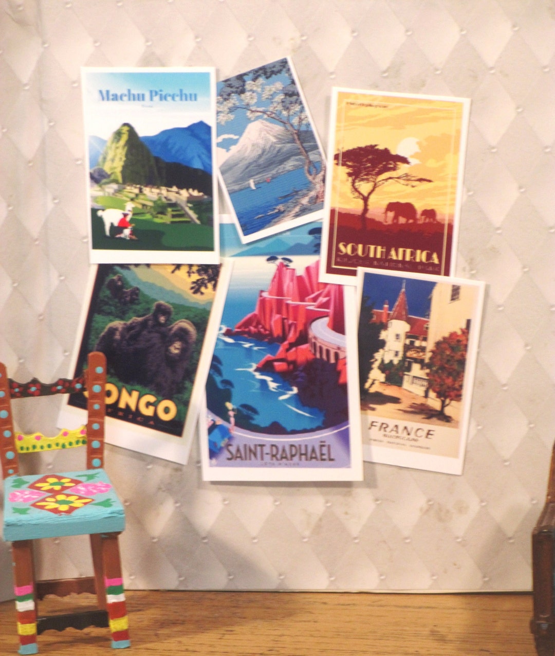 Miniature Travel Posters-miscellaneous No 31 Set of 6 - Etsy