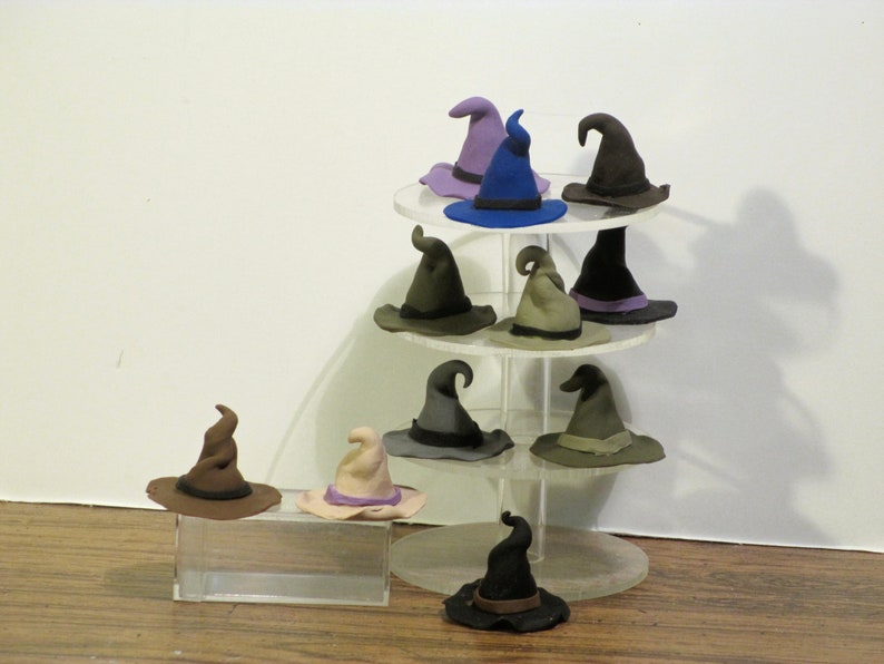Miniatue wizard or witch hat polymer clay | Etsy