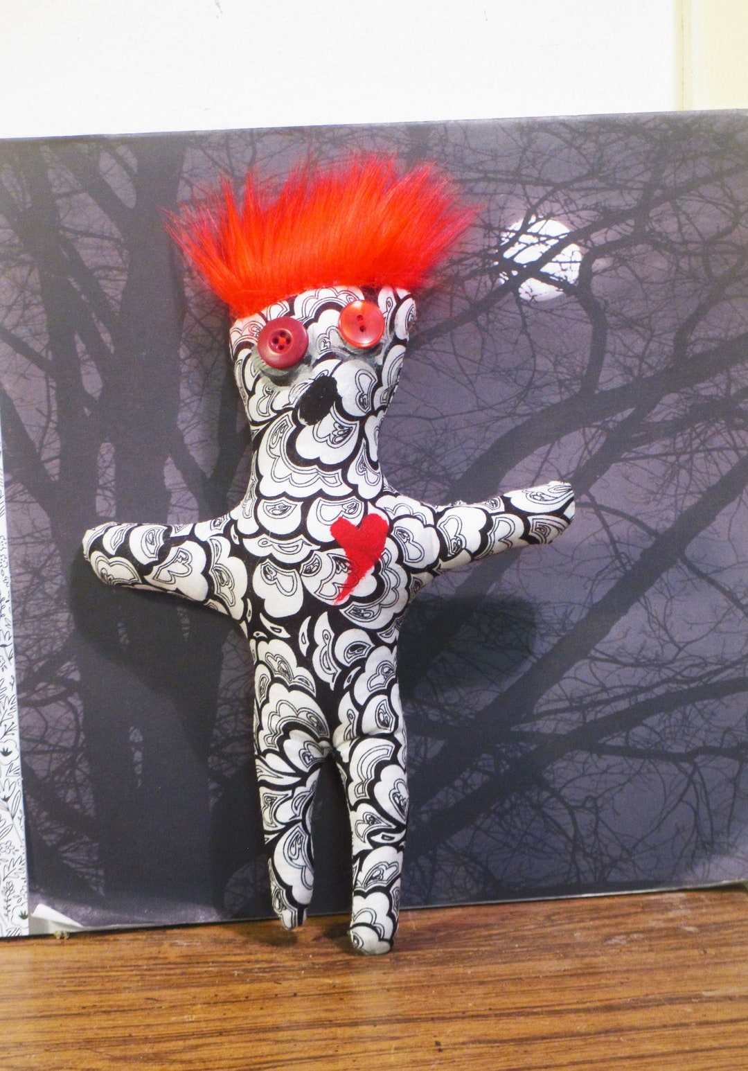 Cloth Stuffed Vudoo Doll "the Scream" OOAK - Etsy