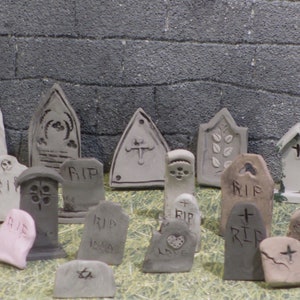 Miniature Handmade Grave Stones - Set of 3, Random Choice - Etsy