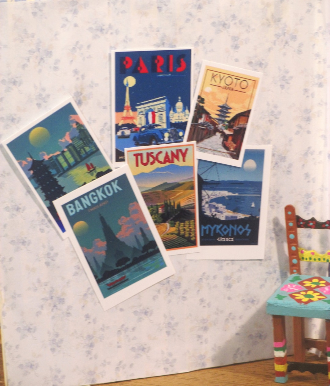 Miniature Travel Posters World Cities No 30 Set of 6 - Etsy