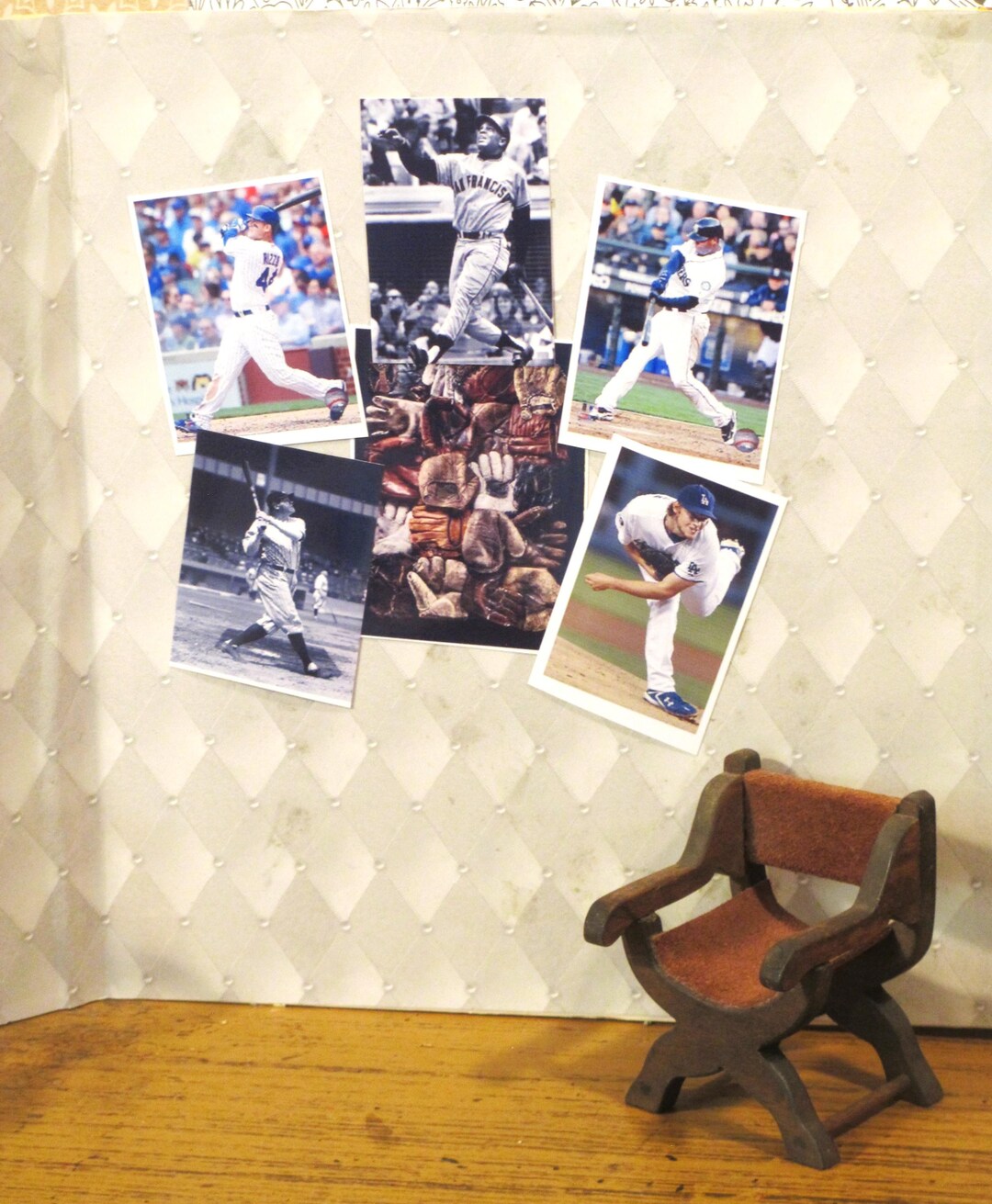 Miniature Baseball Wall Posters Set of 6 - Etsy