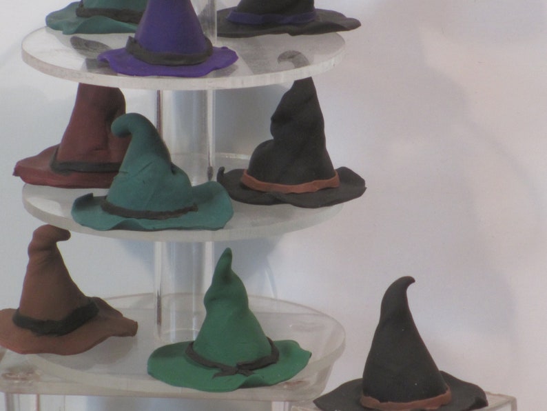 Miniatue wizard or witch hat polymer clay | Etsy