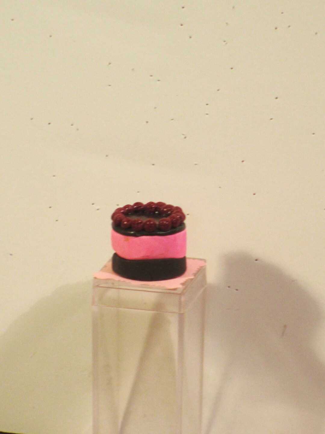 Miniature Pink/chocolate Layer Cake Dollhouse Food - Etsy
