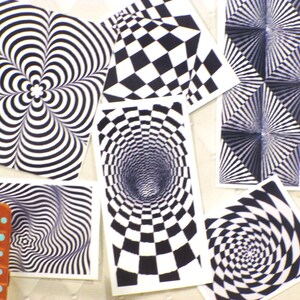 Miniature Posters 1960's op Art Set of 6 - Etsy Australia