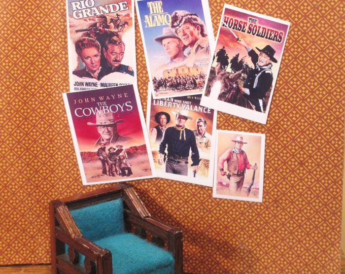 Miniature John Wayne Movie Posters Set of 6 No 3 - Etsy