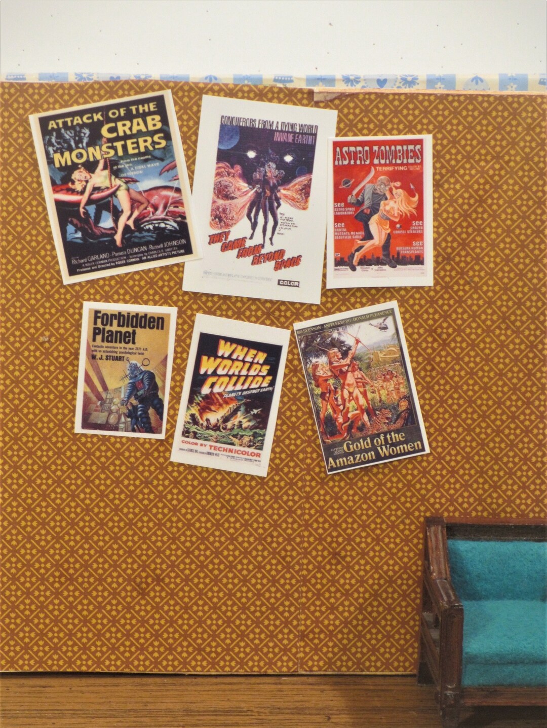 Miniature Movie Posters Vintage B Movies Set of 6 - Etsy