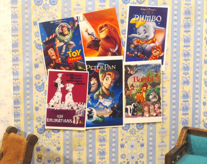 Miniature Disney Animated Movie Posters Set of 6 No 10 - Etsy
