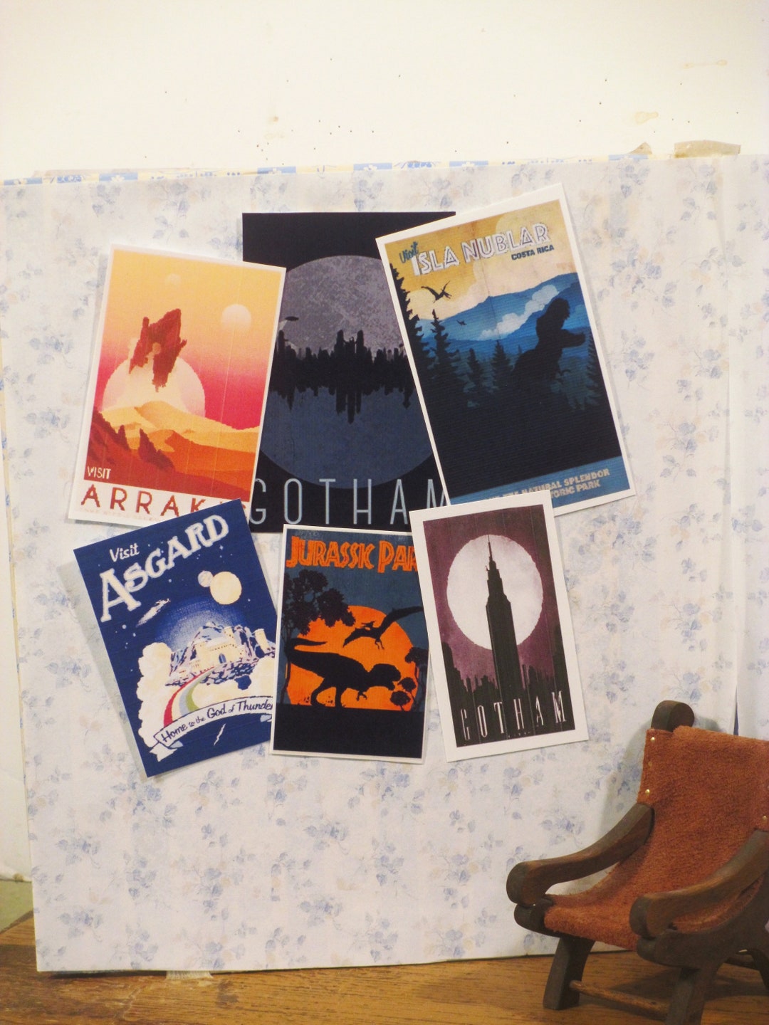 Miniature Fantasy Travel Posters No 6 Set of 6 - Etsy