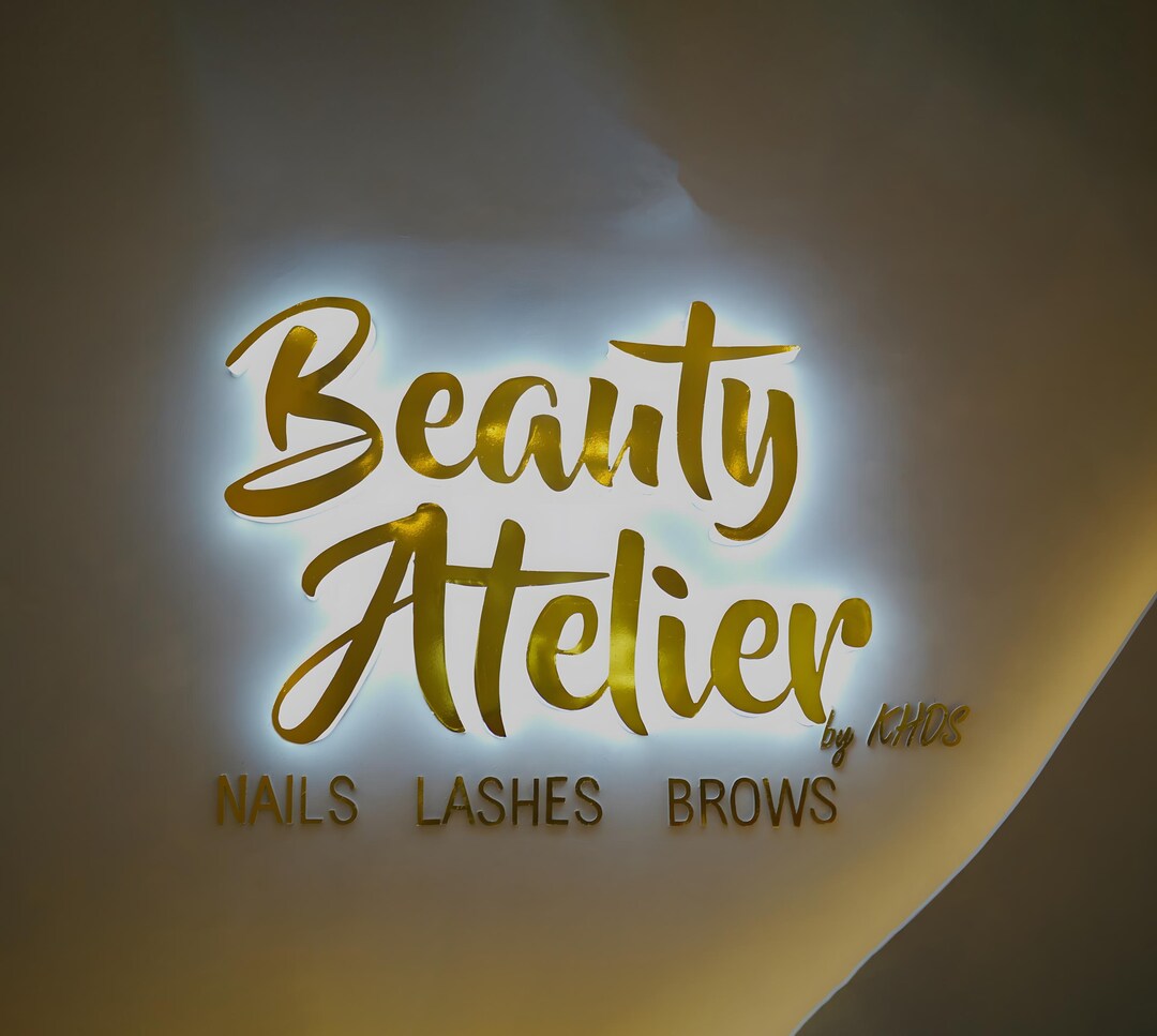 Beauty Salon Sign, Aesthetic Clinic Sign, Metal Backlit Sign, Business ...