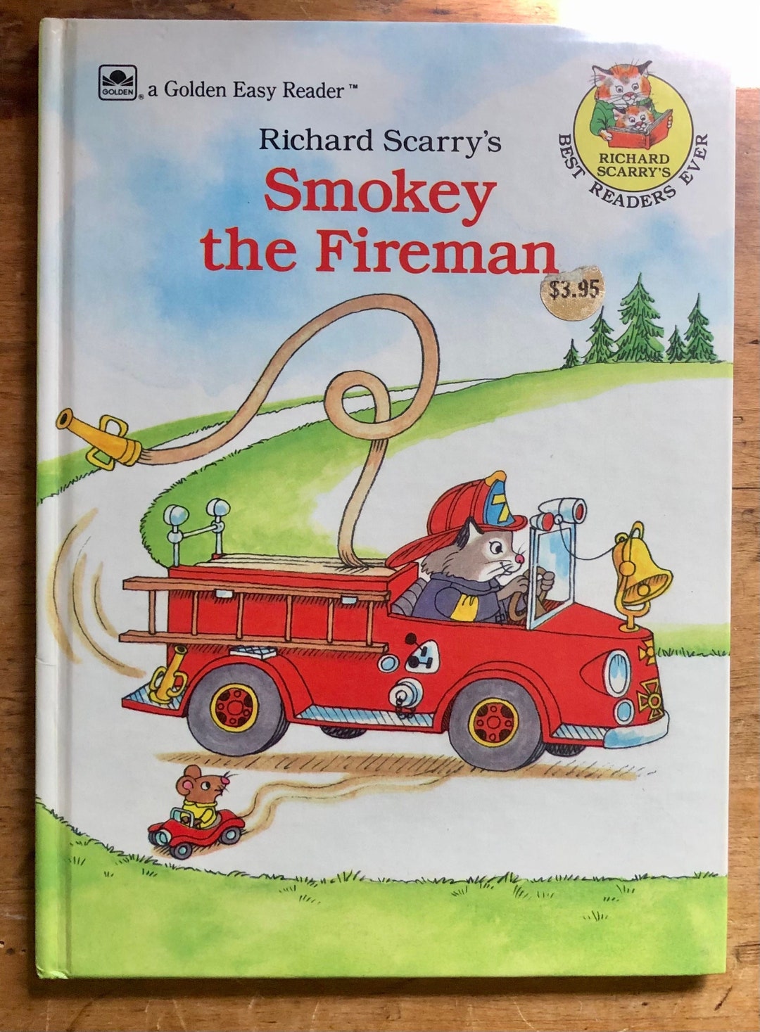 Vintage Richard Scarry Smokey the Fireman Golden Easy Reader Book - Etsy
