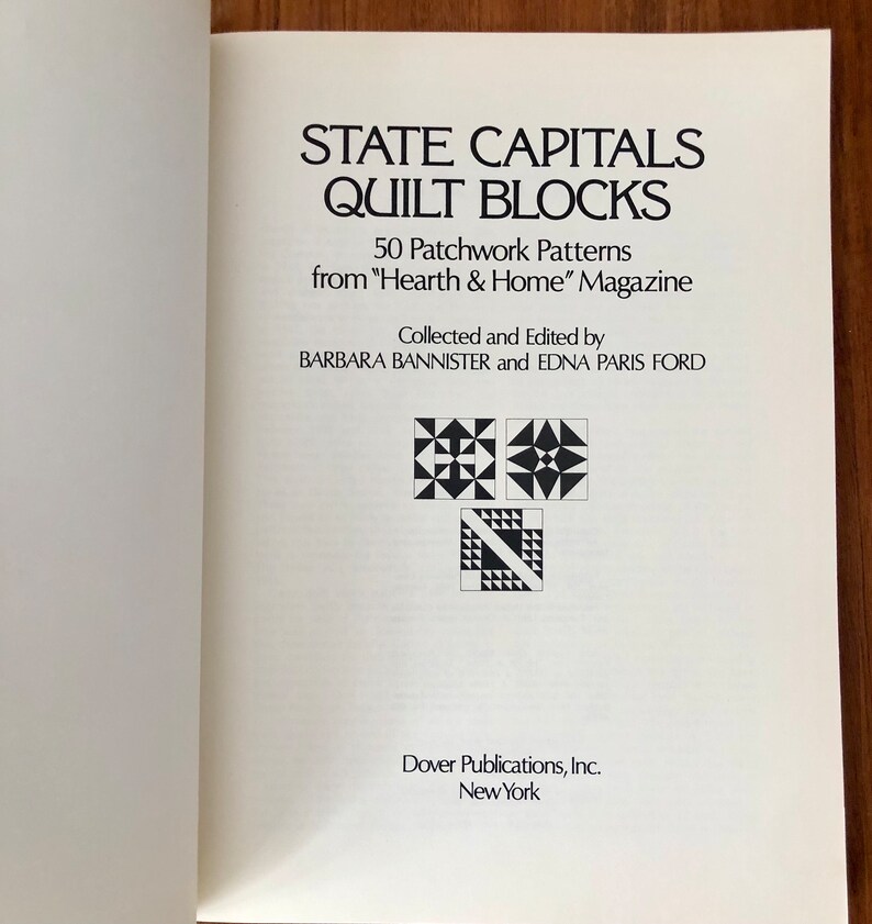 Vintage State Capitals Quilt Blocks Pattern Book - Etsy