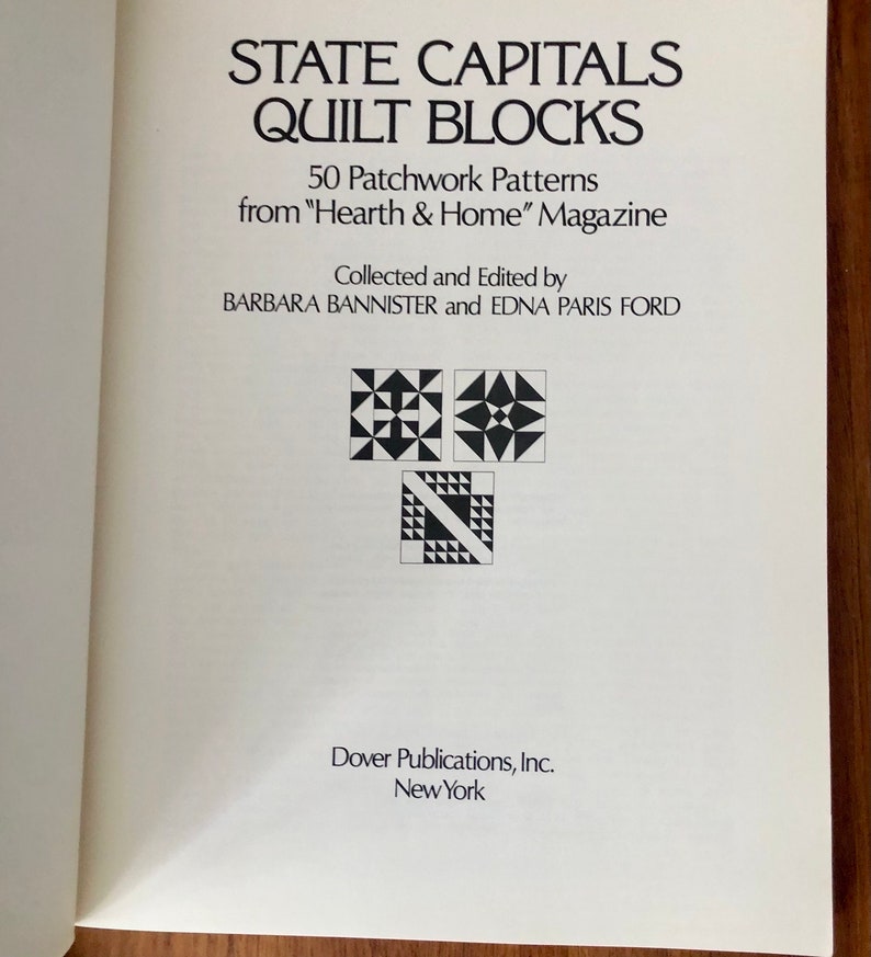 Vintage State Capitals Quilt Blocks Pattern Book - Etsy