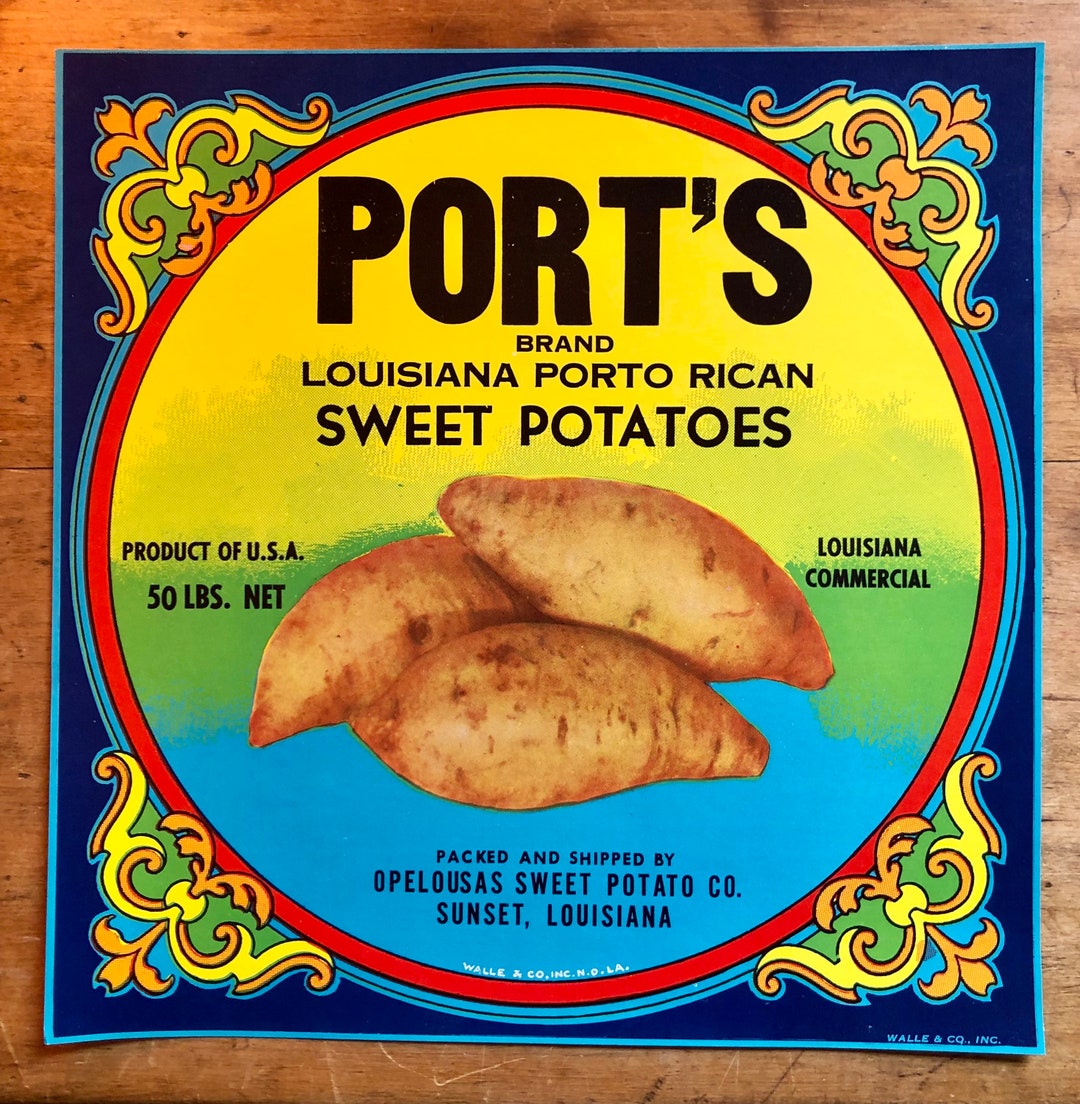 Vintage Original Sweet Potato Crate Label - Etsy
