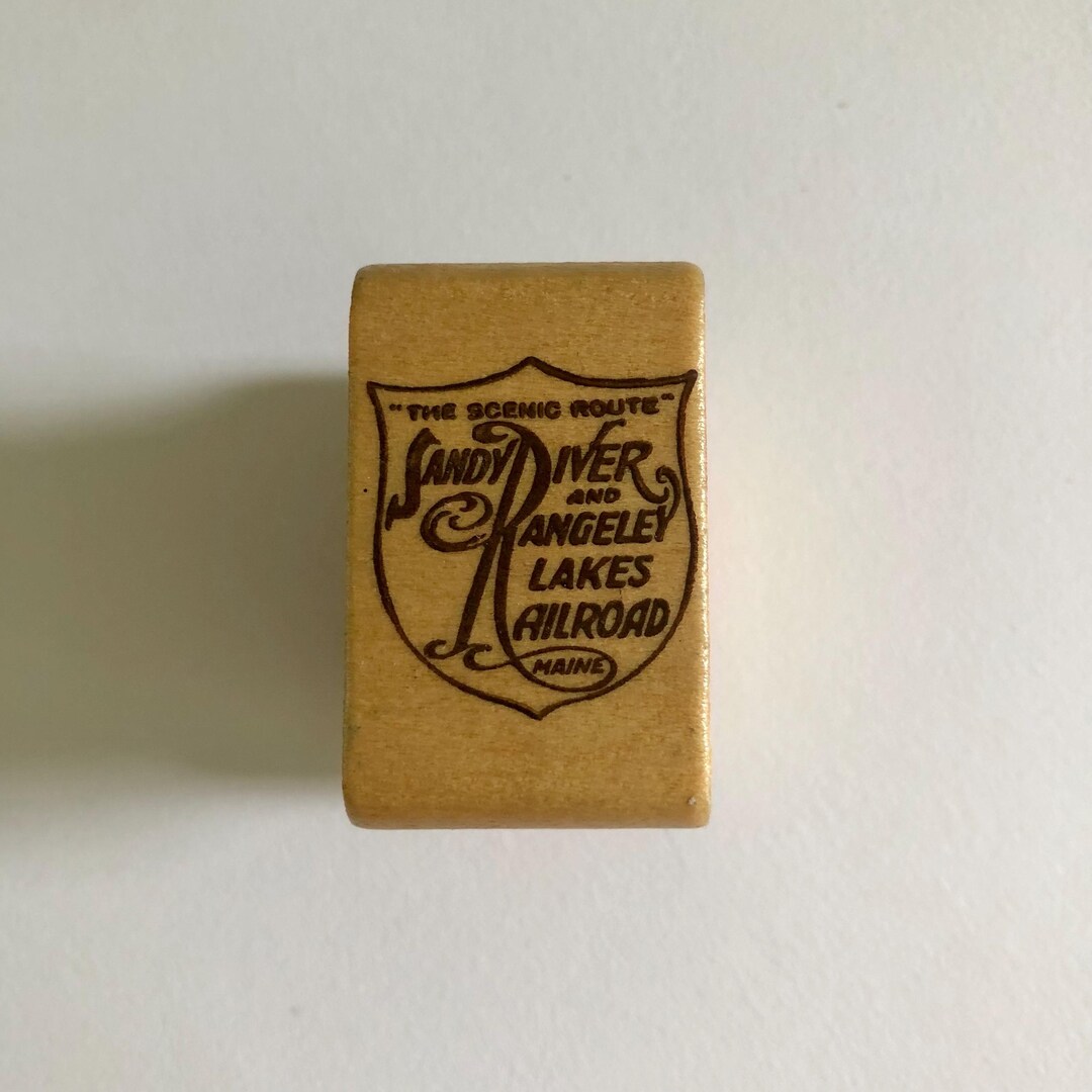 Vintage Sandy River and Rangeley Lakes Railroad Maine Rubber Stamp. - Etsy