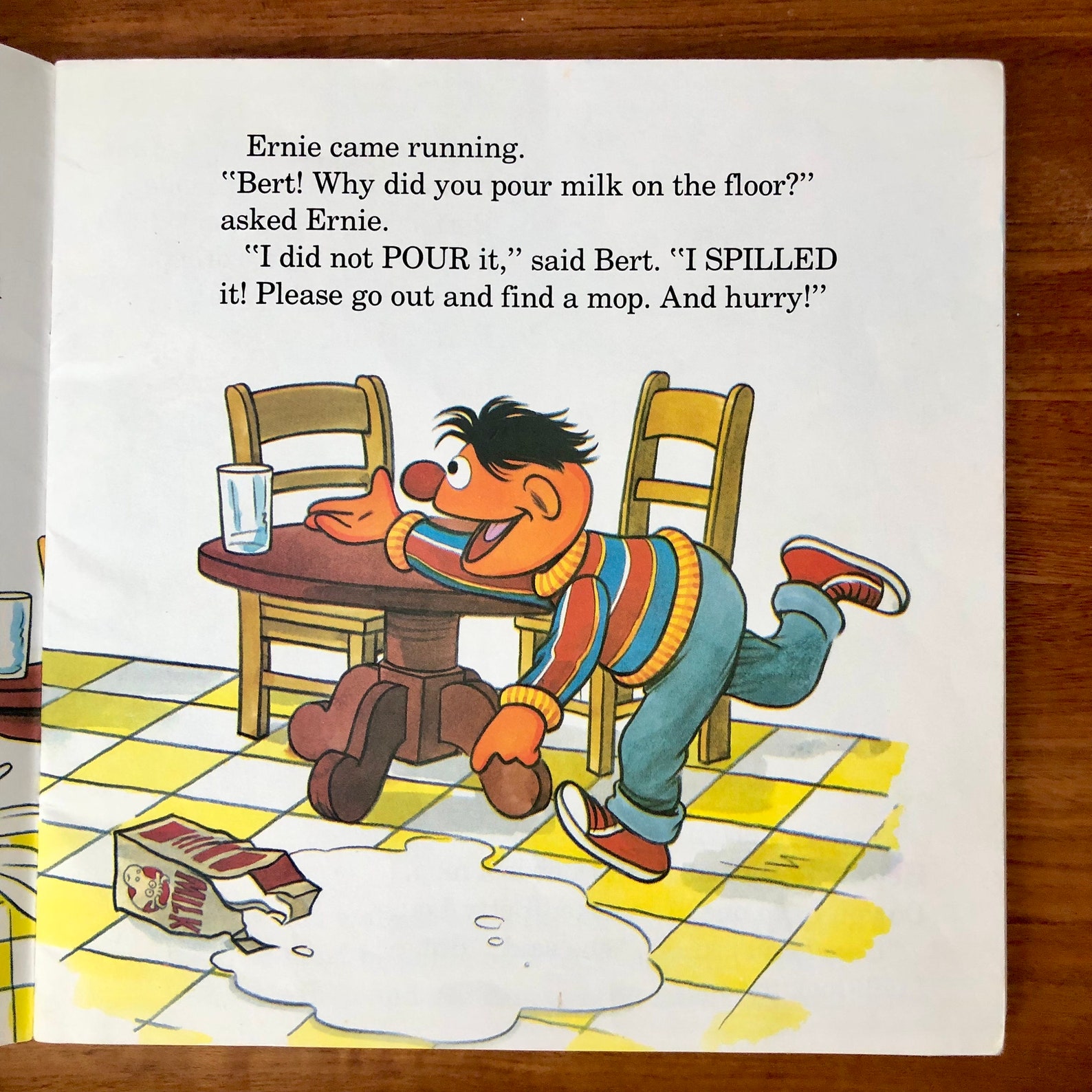 Vintage Sesame Street Bert and the Missing Mop Mix up Book - Etsy