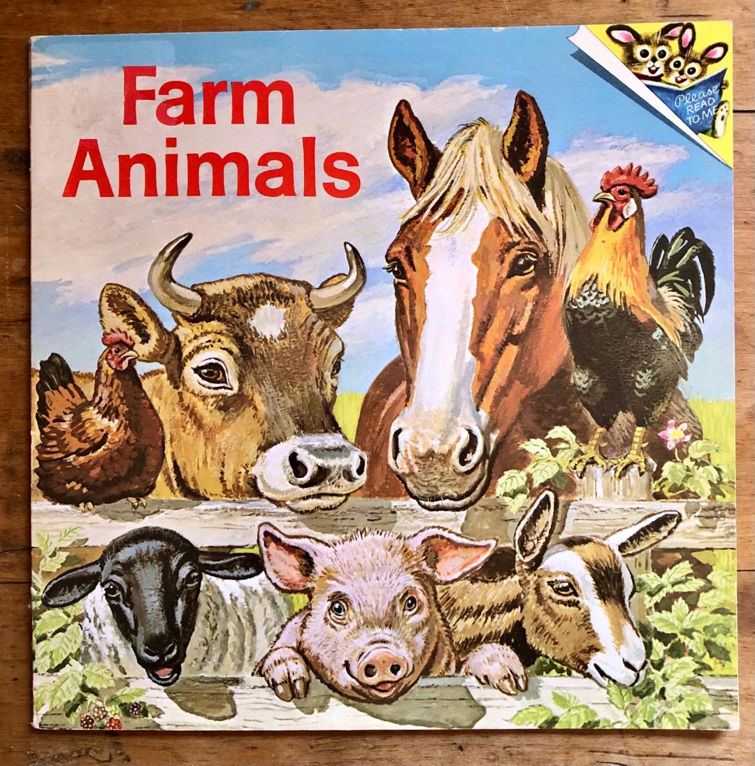 Vintage Farm Animals Random House Pictureback Book - Etsy