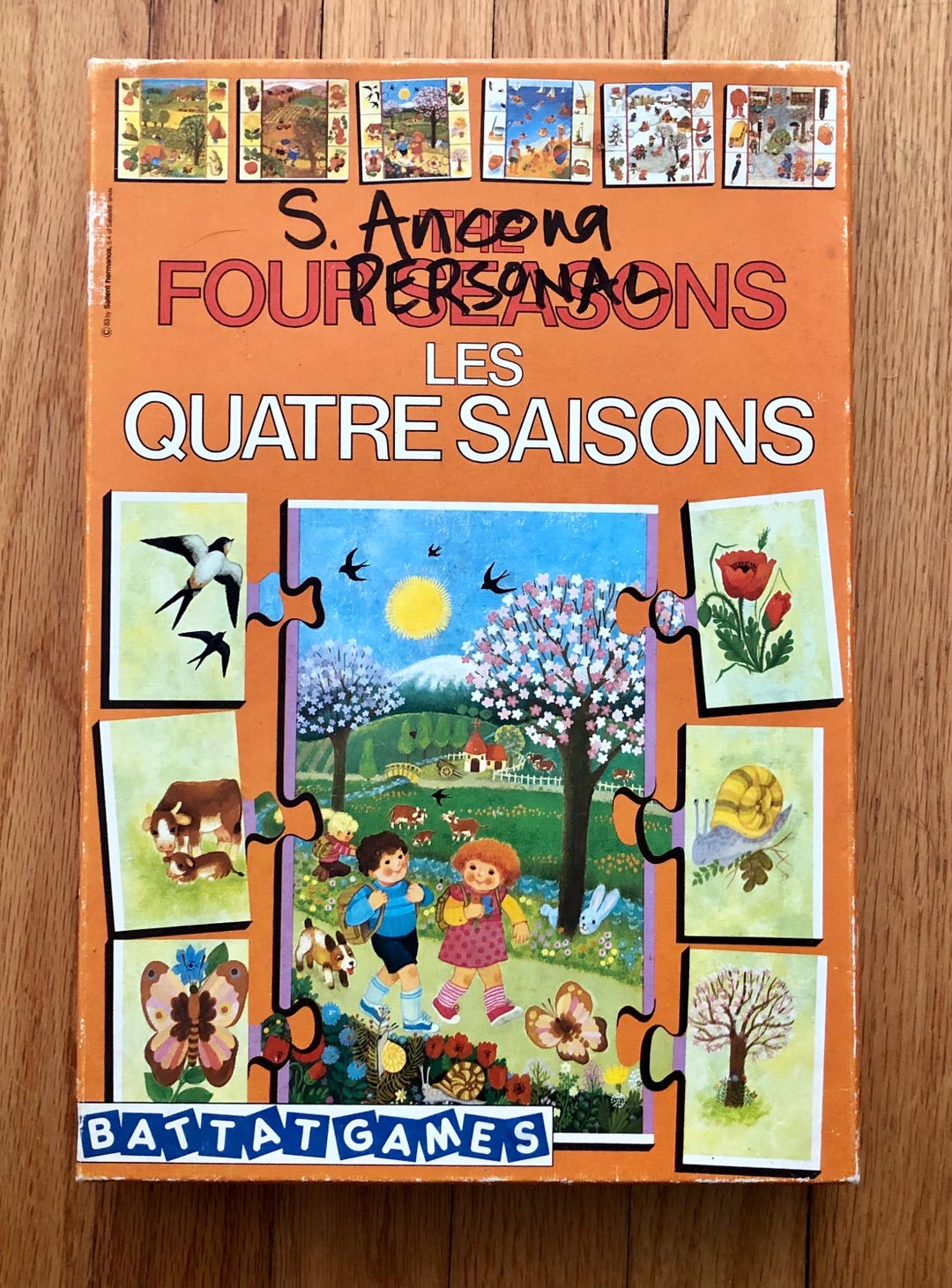 Vintage French Battat Four Seasons quatre Saisons Puzzle Game - Etsy