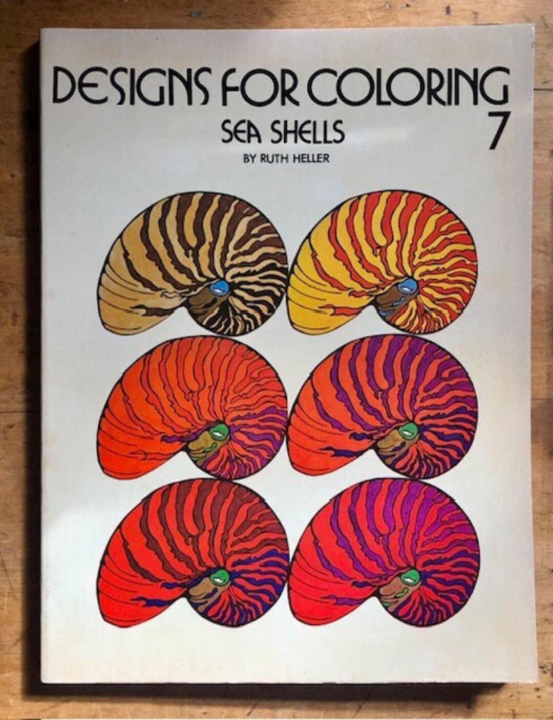 Vintage Designs for Coloring 7 Sea Shells Coloring Book - Etsy