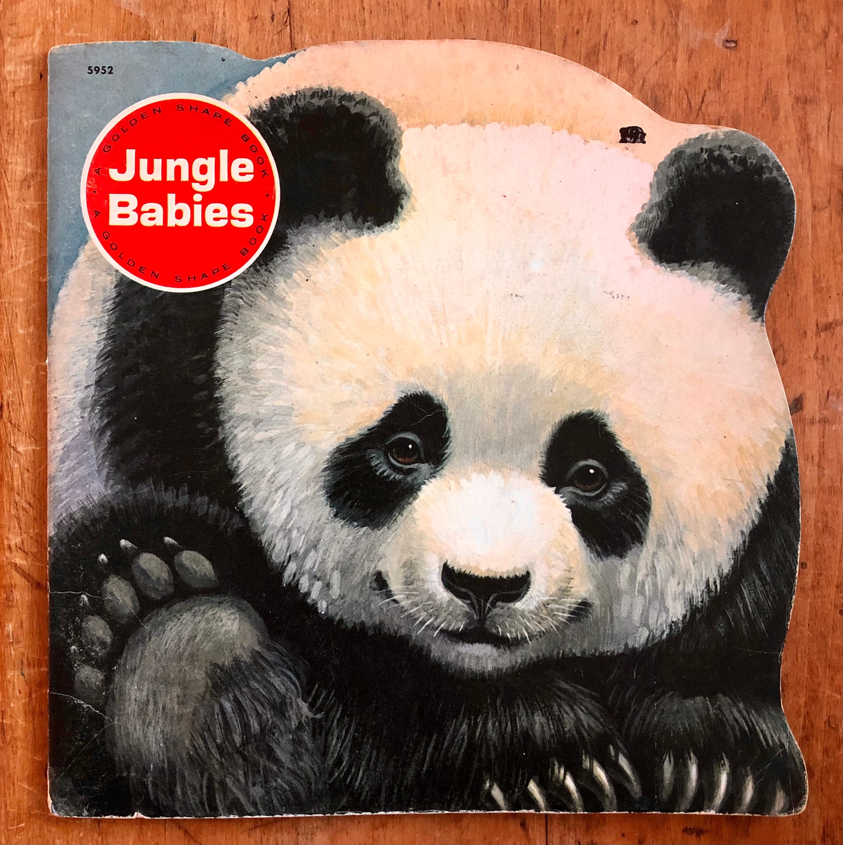 Vintage Jungle Animals Golden Shape Book - Etsy