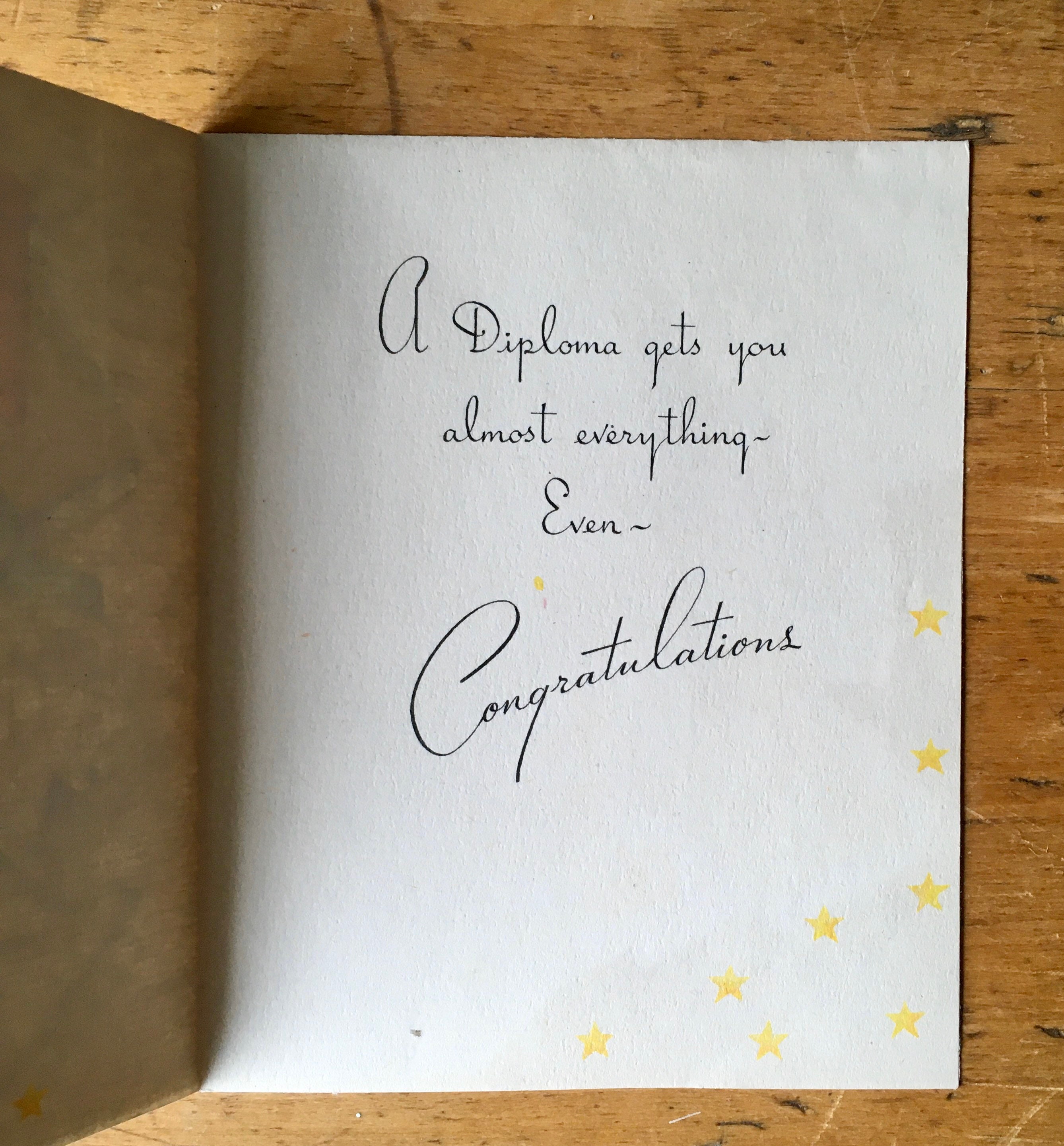 Vintage Graduation Diploma Card - Etsy