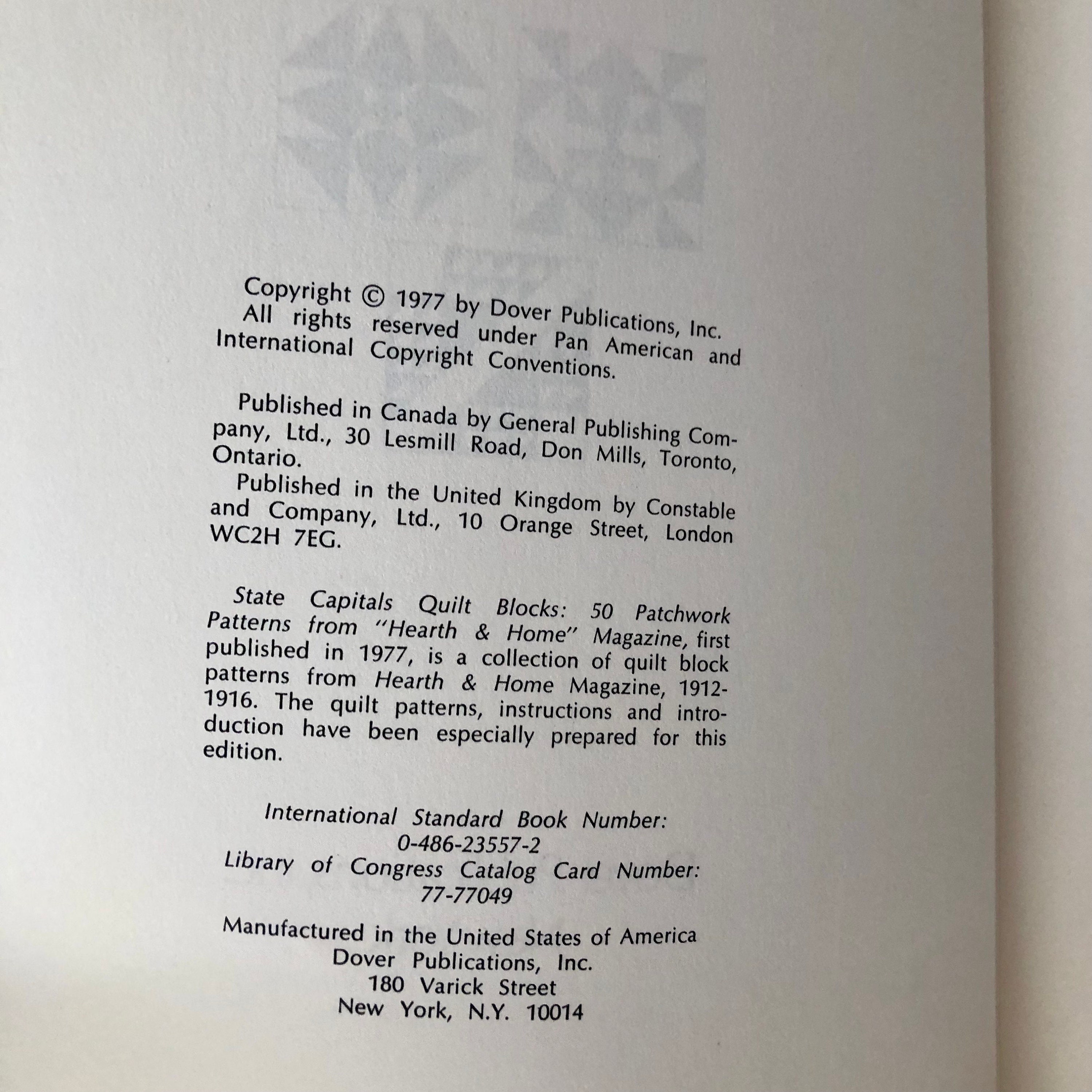 Vintage State Capitals Quilt Blocks Pattern Book - Etsy