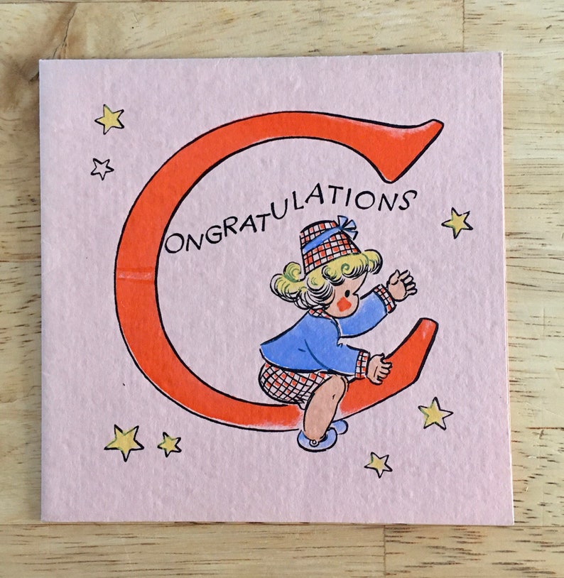 Vintage Congratulations Most Sincere Card - Etsy