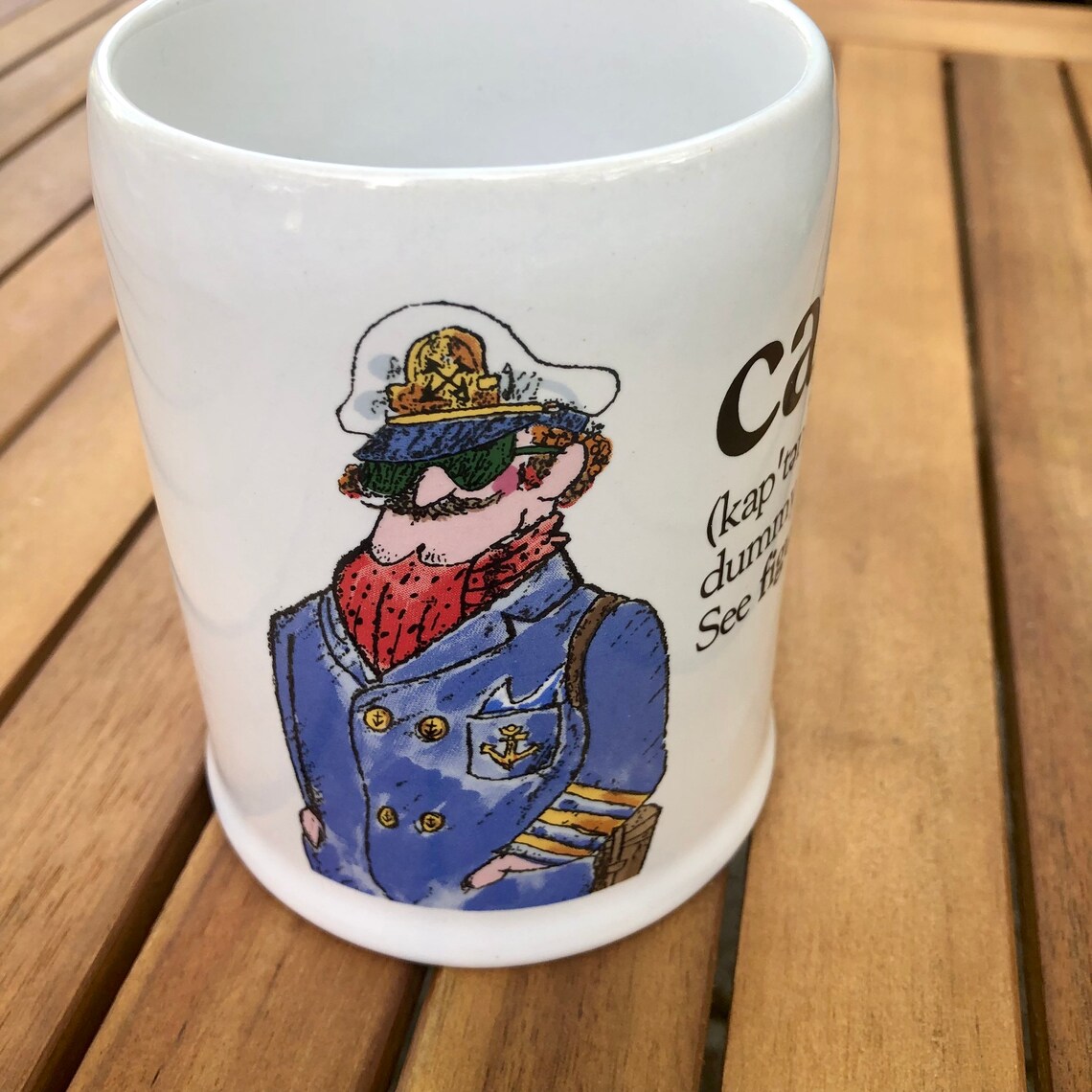 Vintage Boxed Porcelain Ship Captain Mug - Etsy