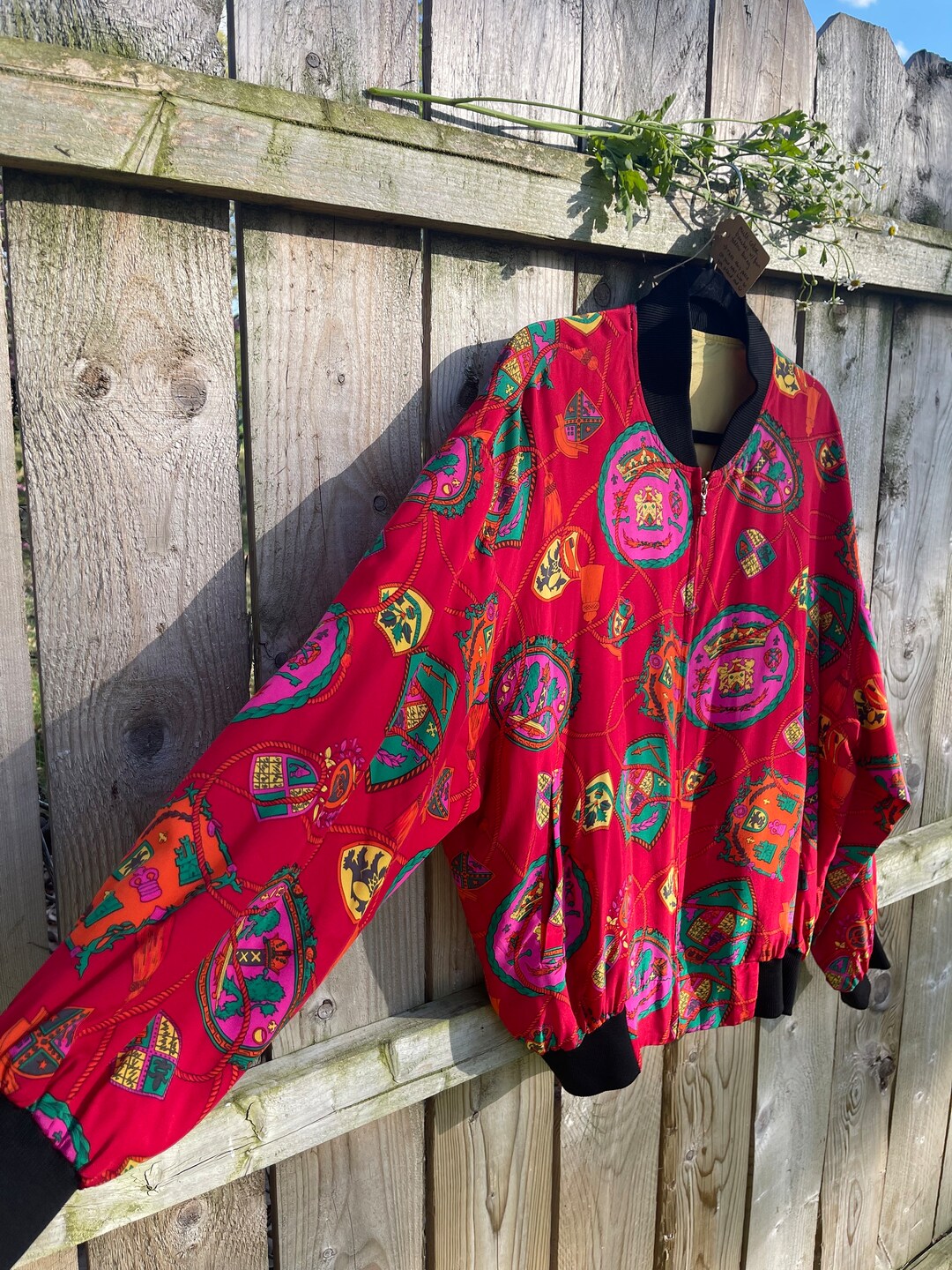 1980s Multi-colored Bomber Jacket - Etsy