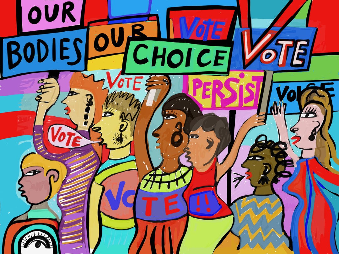 Our Bodies Our Choice Vote Postcards for Get Out the Vote Postcards ...